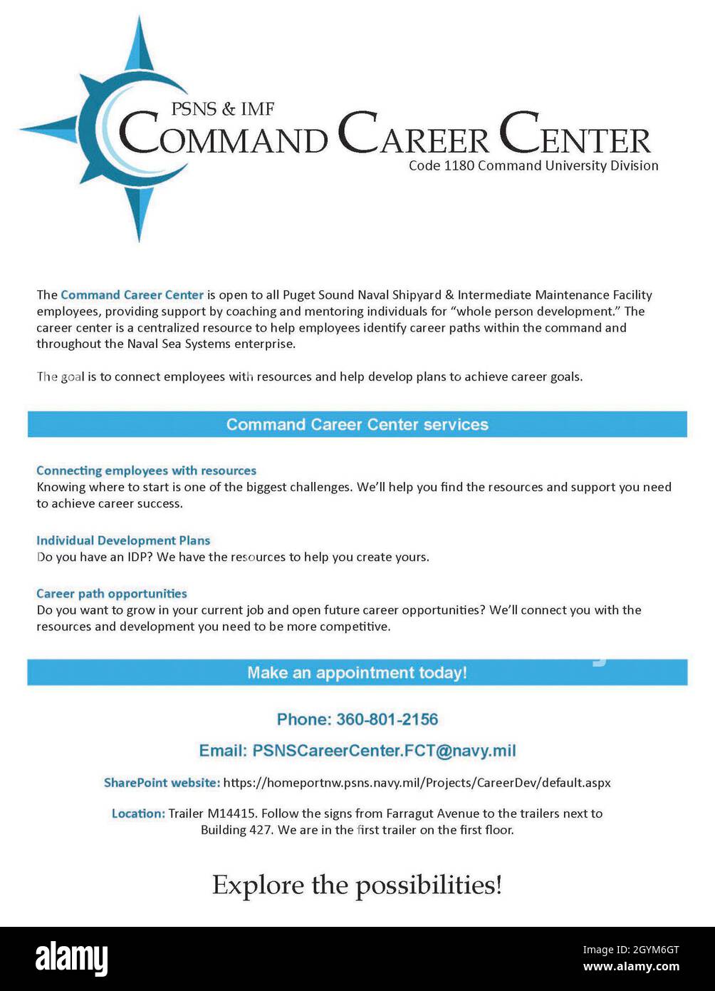 Command Career Center Now Open Stock Photo - Alamy