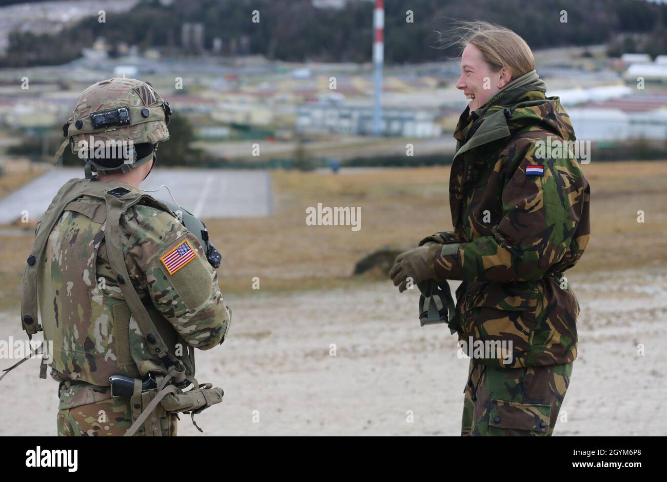 Soldiers assigned to the Dutch unit Koninklijke Landmacht worked with ...