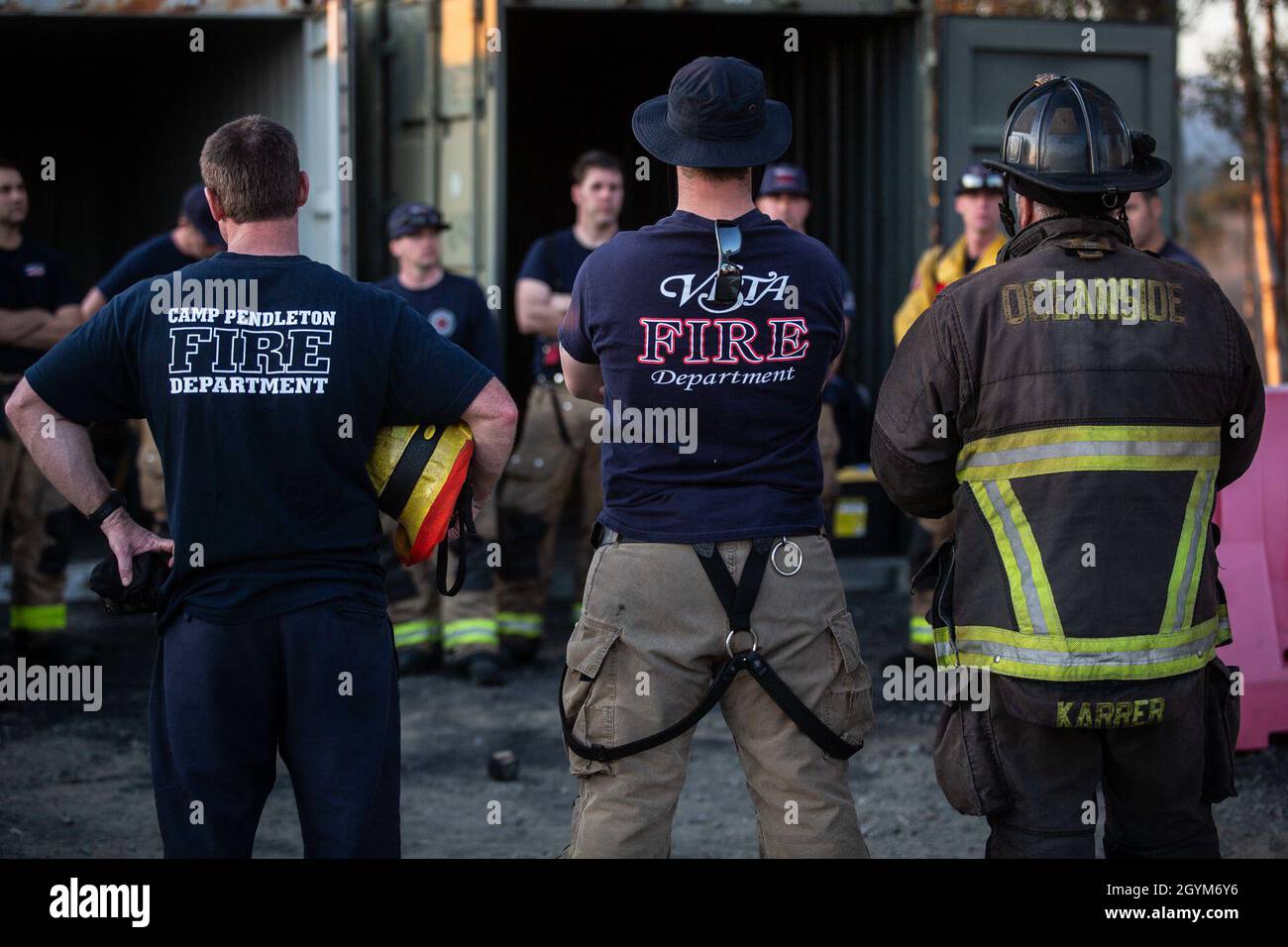 Firefighters from various agencies gather for an after action review at ...