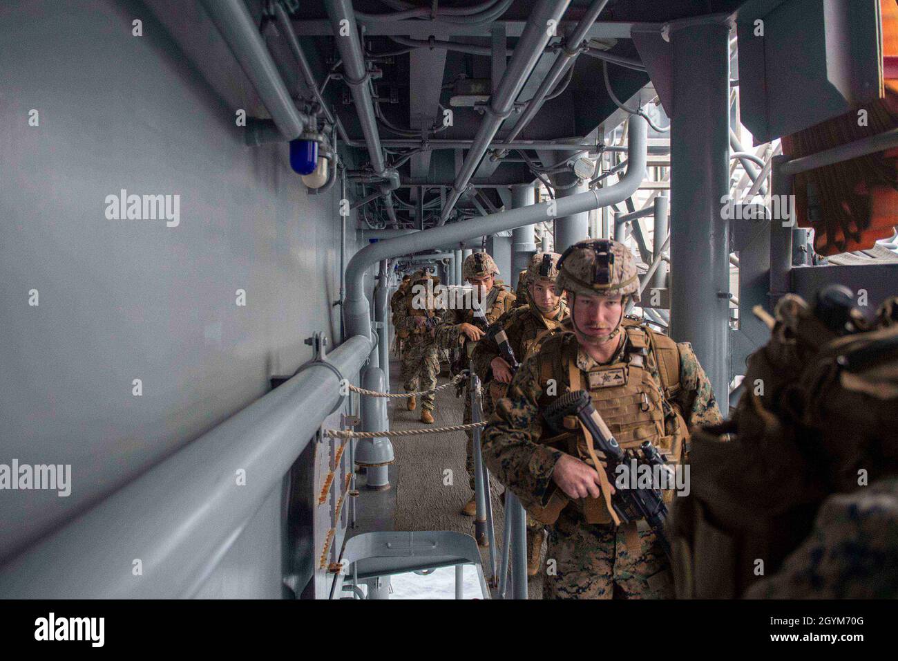 200128-N-FA868-1018 PHILIPPINE SEA (Jan. 28, 2020) Marines assigned to ...