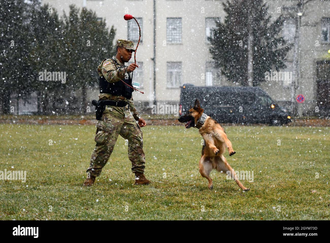 U.S. Army Spc. Jermaine Lewis and Astor, a Military Working Dog ...