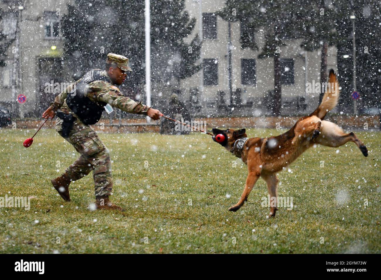 U.S. Army Spc. Jermaine Lewis and Astor, a Military Working Dog ...