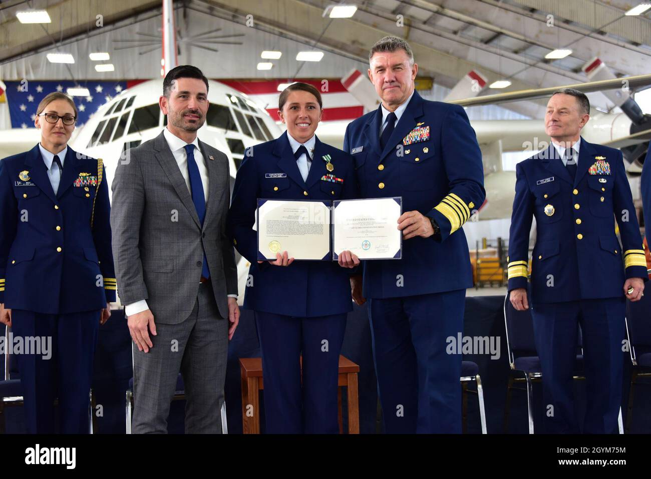 Adm. Karl Schultz, commandant of the Coast Guard, and Chad Wolf, Acting ...