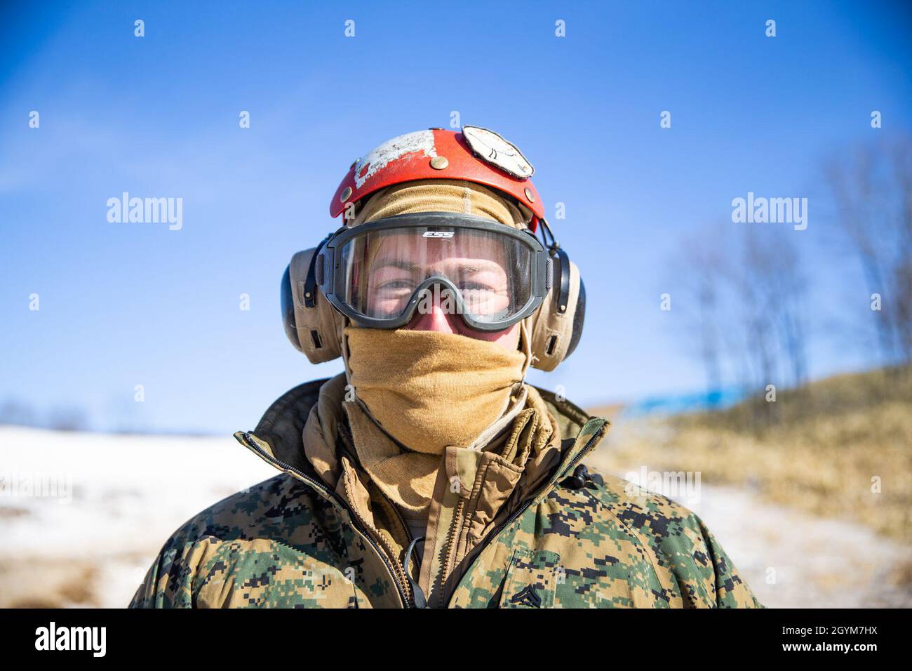 U.S. Marine Corps Cpl. Cove Day poses for a photo at a Combat Aircraft ...