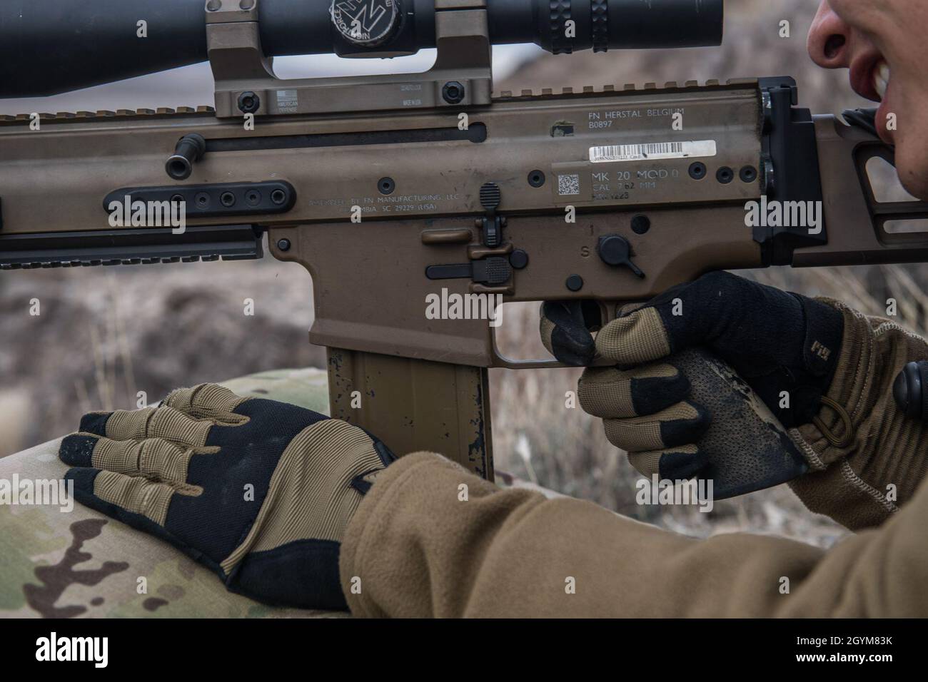 Special Tactics Airmen conduct weapons training during Emerald Warrior ...