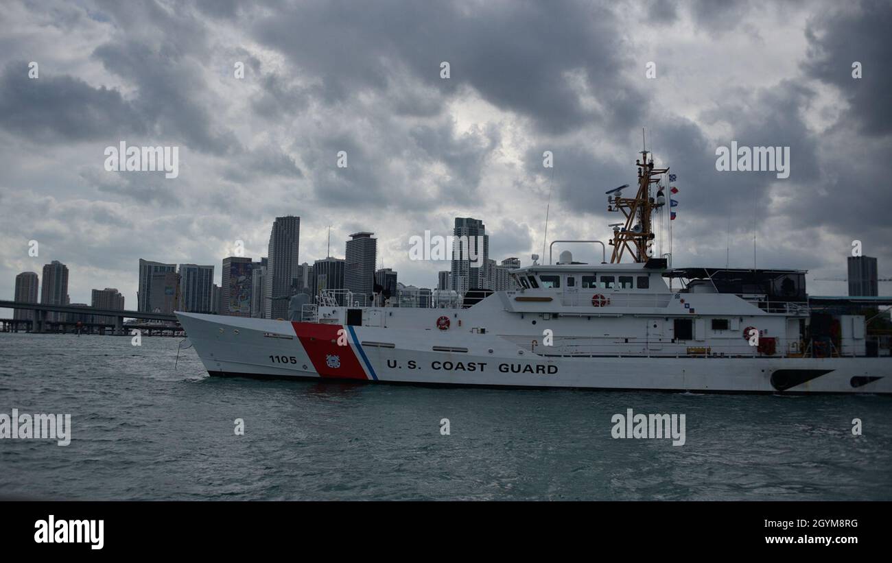 The Coast Guard Cutter Maragret Norvell (WPC-1105) is anchored in the ...