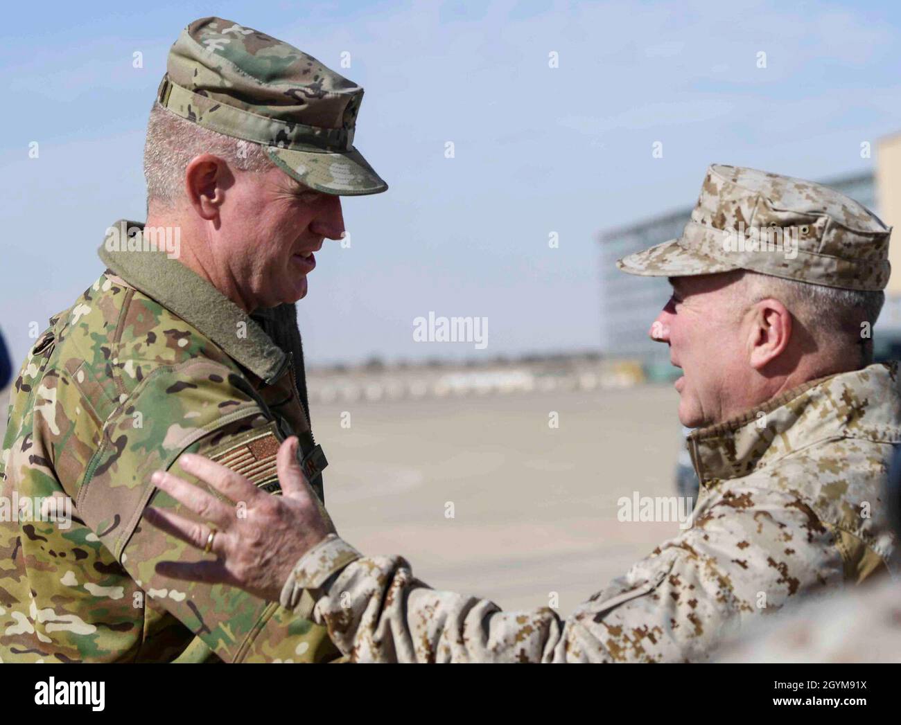 U.S. Air Force Brig. Gen. John C. Walker, left, 378th Air Expeditionary ...
