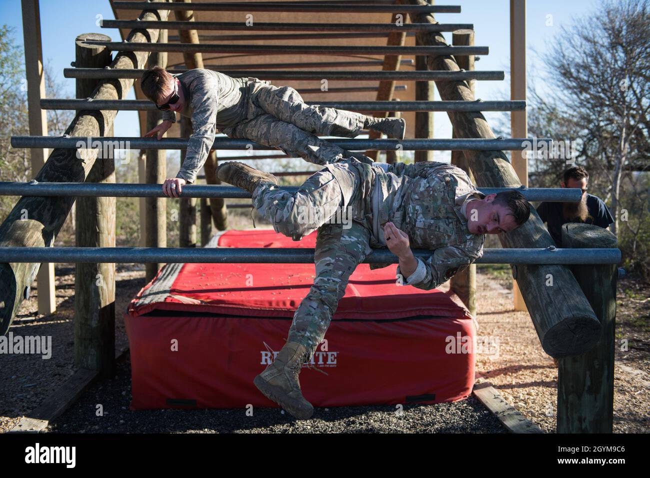 U.S. Air Force Senior Airman Paul Cupp (left), 42nd Security Forces ...