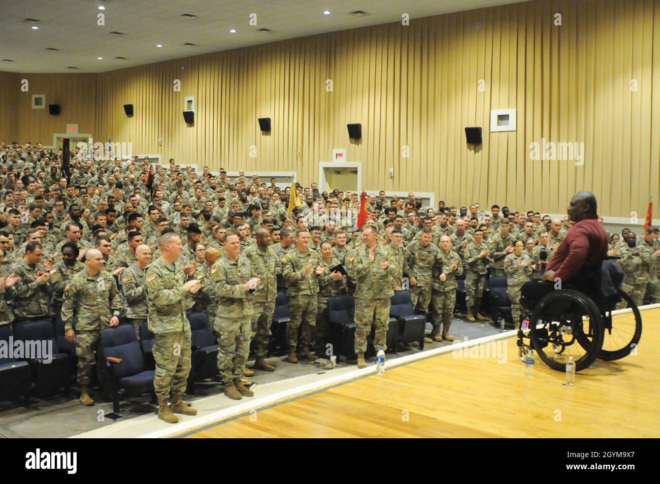 Col. (retired) Gregory D. Gadson receives a standing ovation after ...