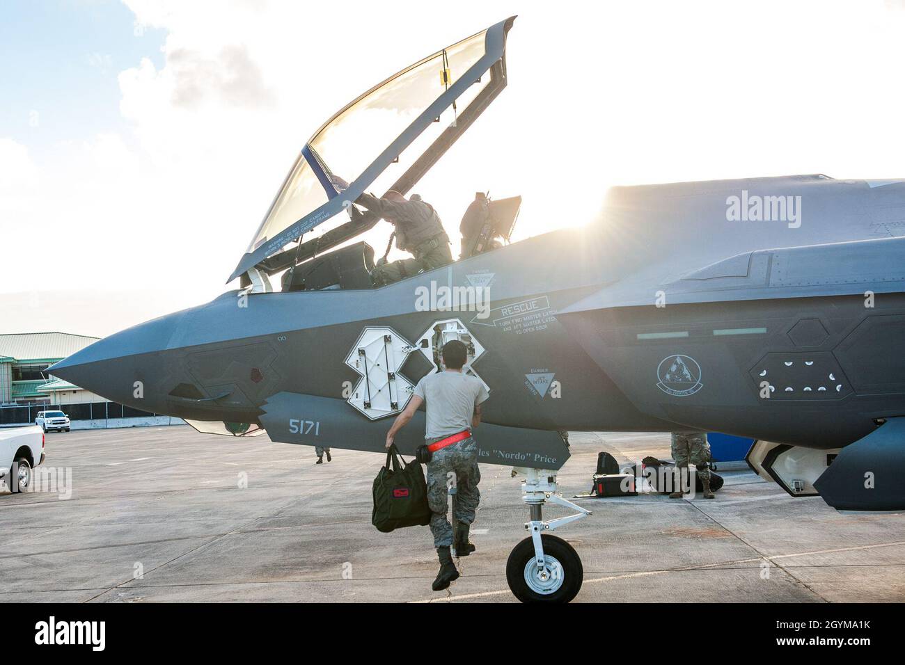 A dedicated crew chief from the 56th Aircraft Maintenance Squadron ...