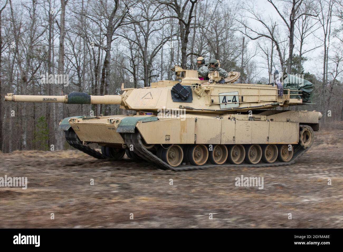 A U.S. Army M1A2 Abrams Tank, with 2nd Squadron, 16th Calvary Regiment ...