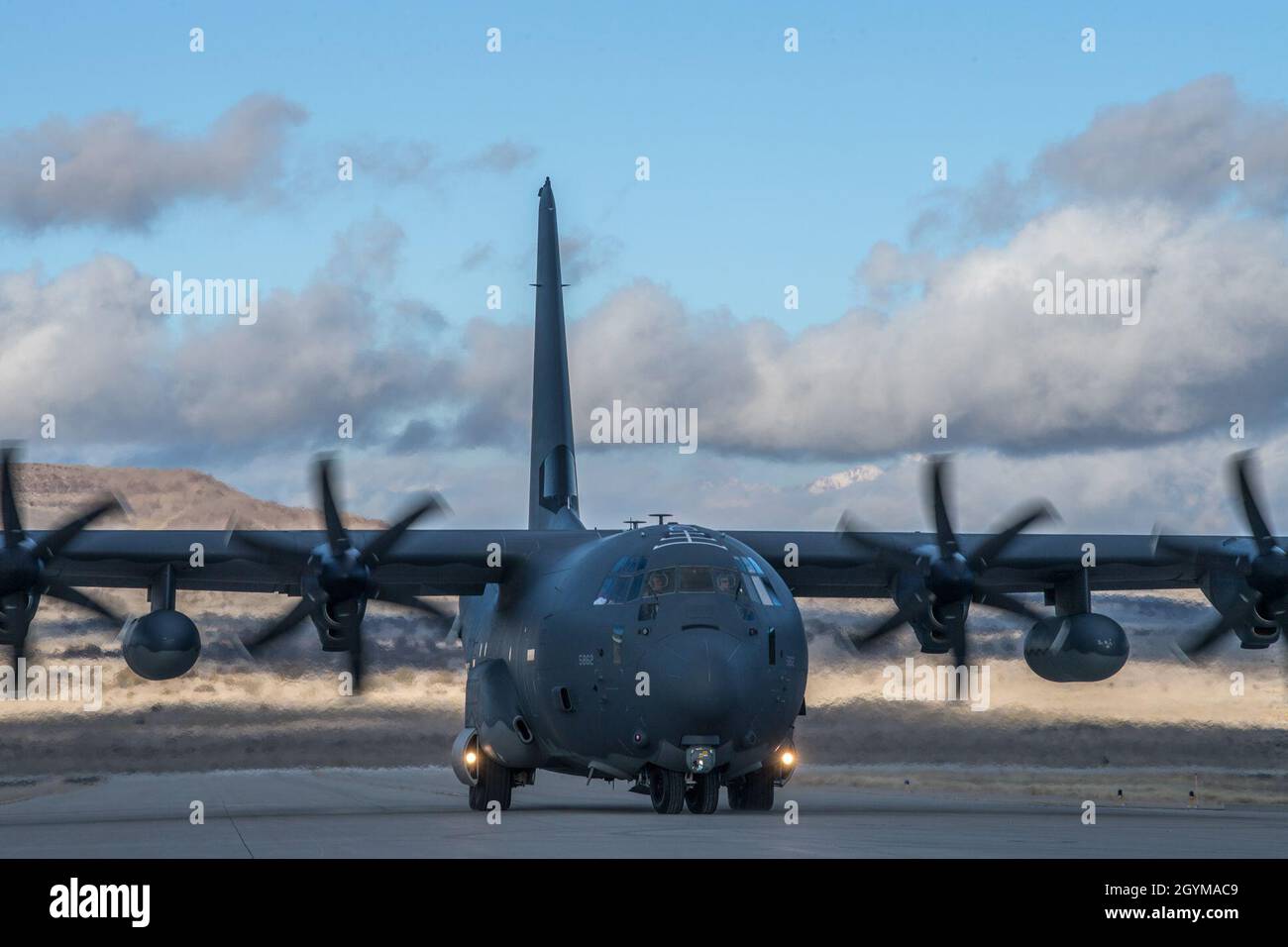 A U.S. Air Force MC-130J Commando II from the 9th Special Operations ...