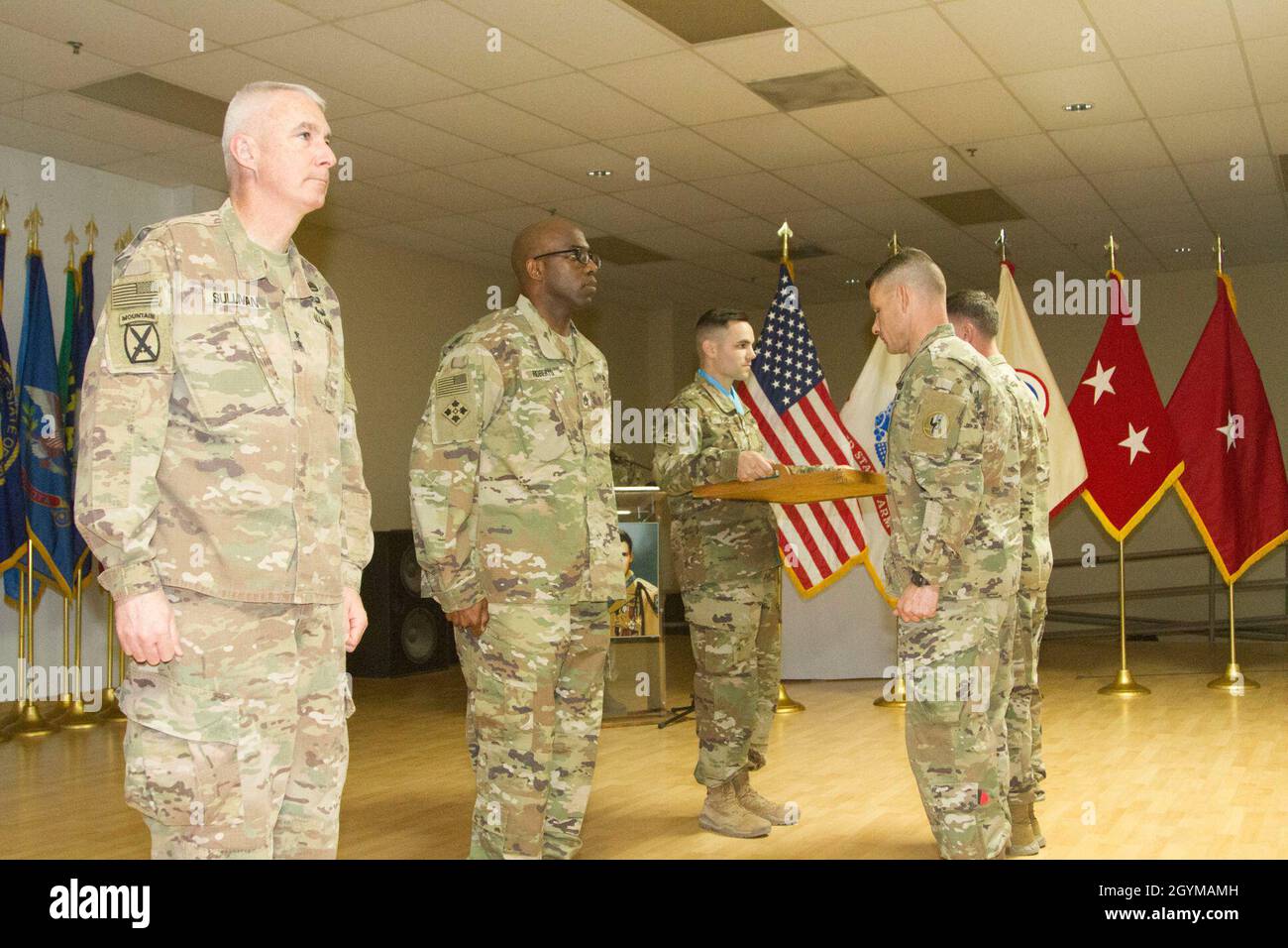 Maj. Gen. John Sullivan, left, commander, 1st Theater Sustainment ...