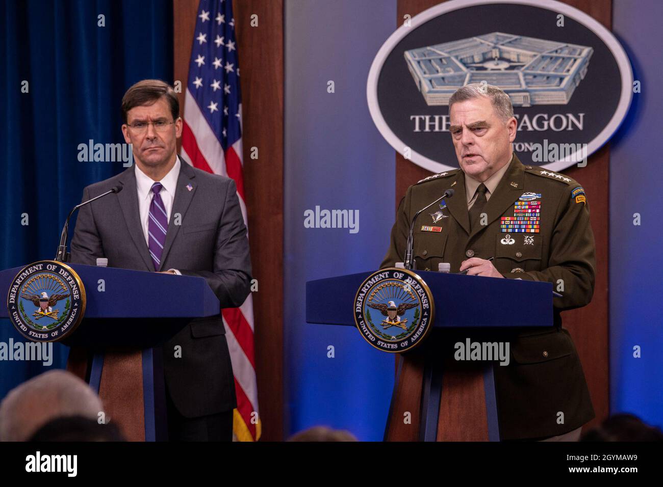 Defense Secretary Mark T. Esper and Chairman of the Joint Chiefs of ...