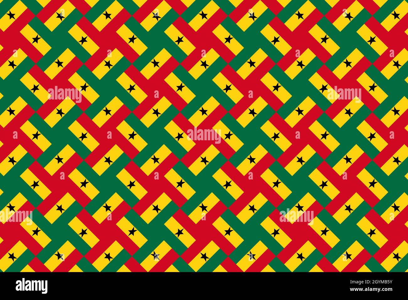 Simple geometric pattern in the colors of the national flag of Ghana ...