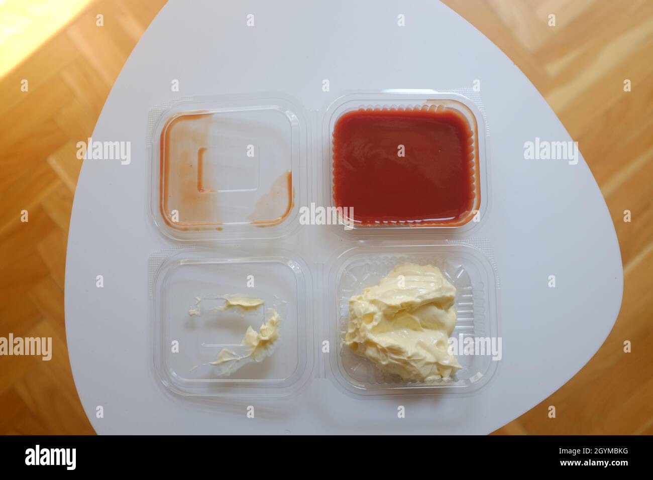 Mayonnaise sauce in plastic cup hi-res stock photography and images - Alamy