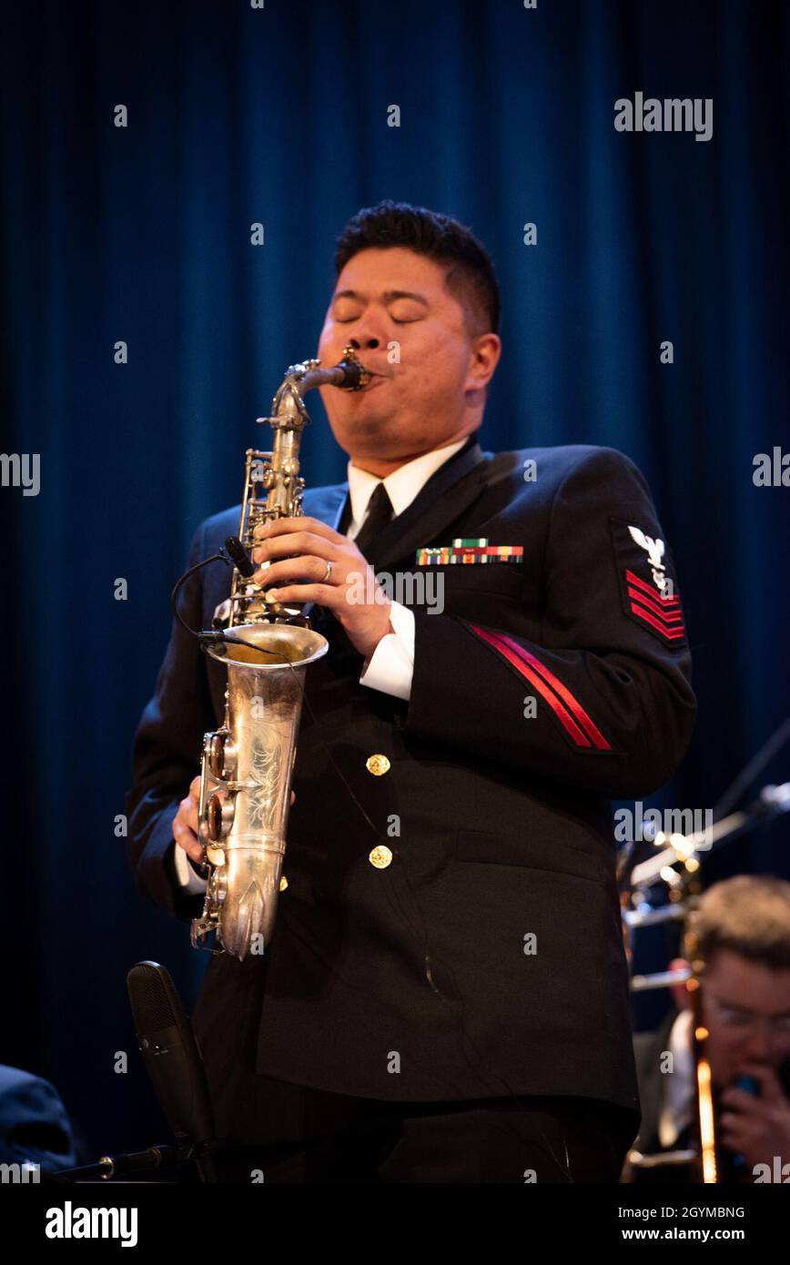 Musician 1st Class Andrew Francisco from Centreville, Va., solos with ...