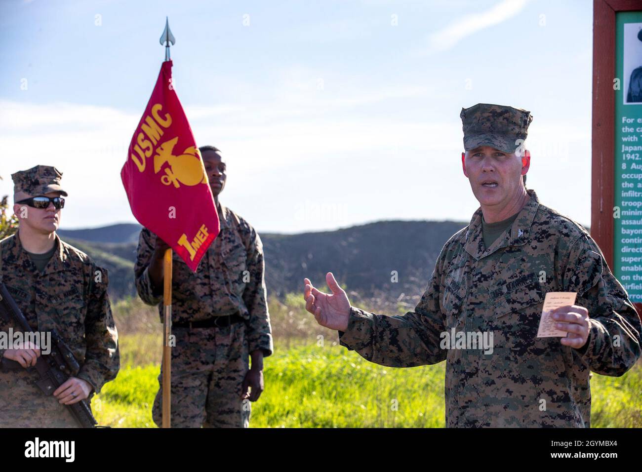 U.S. Marine Corps Col. Andrew Priddy, commanding officer of the 13th ...