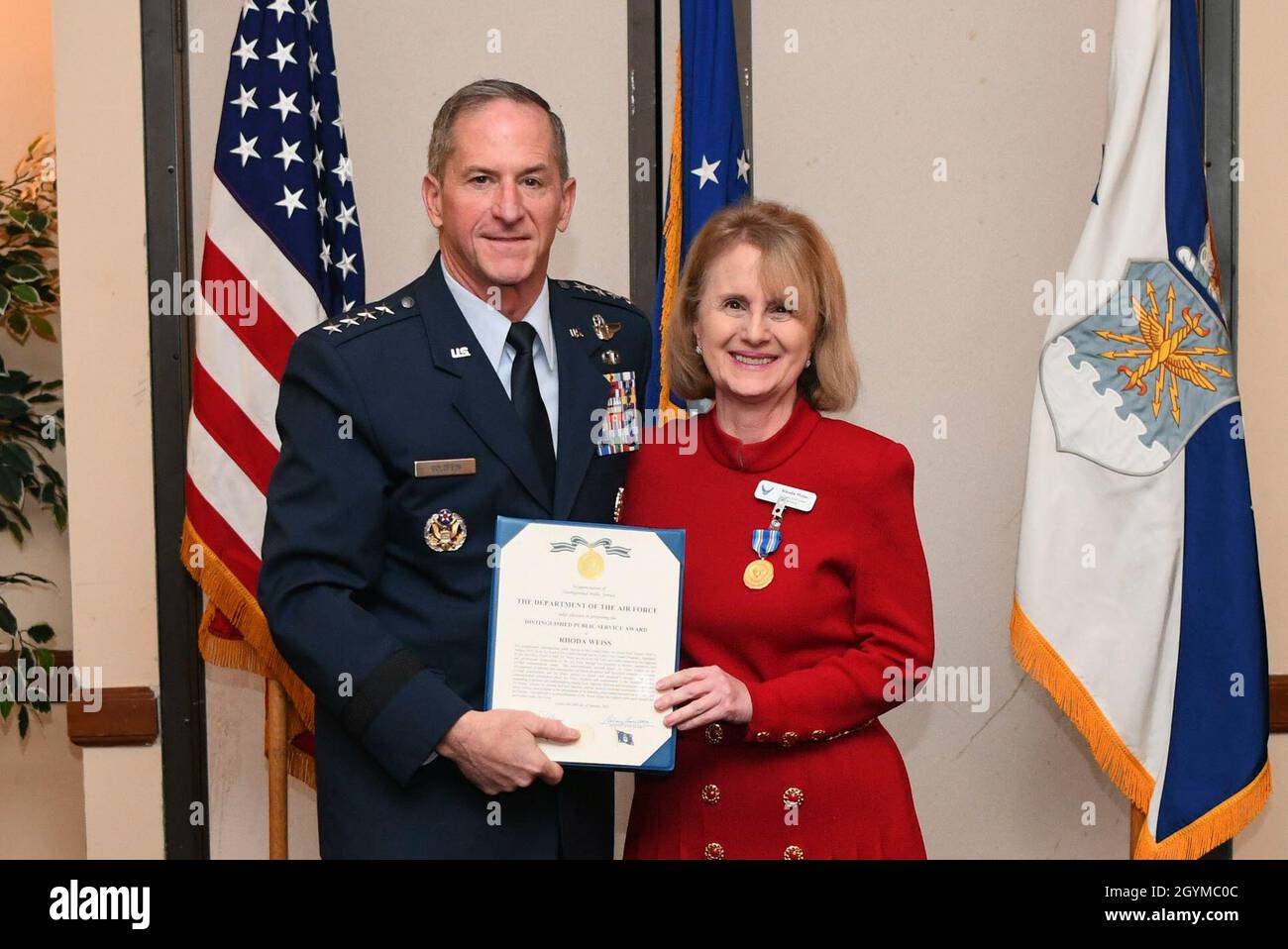 U.S. Air Force Chief of Staff Gen. David L. Goldfein presents the ...
