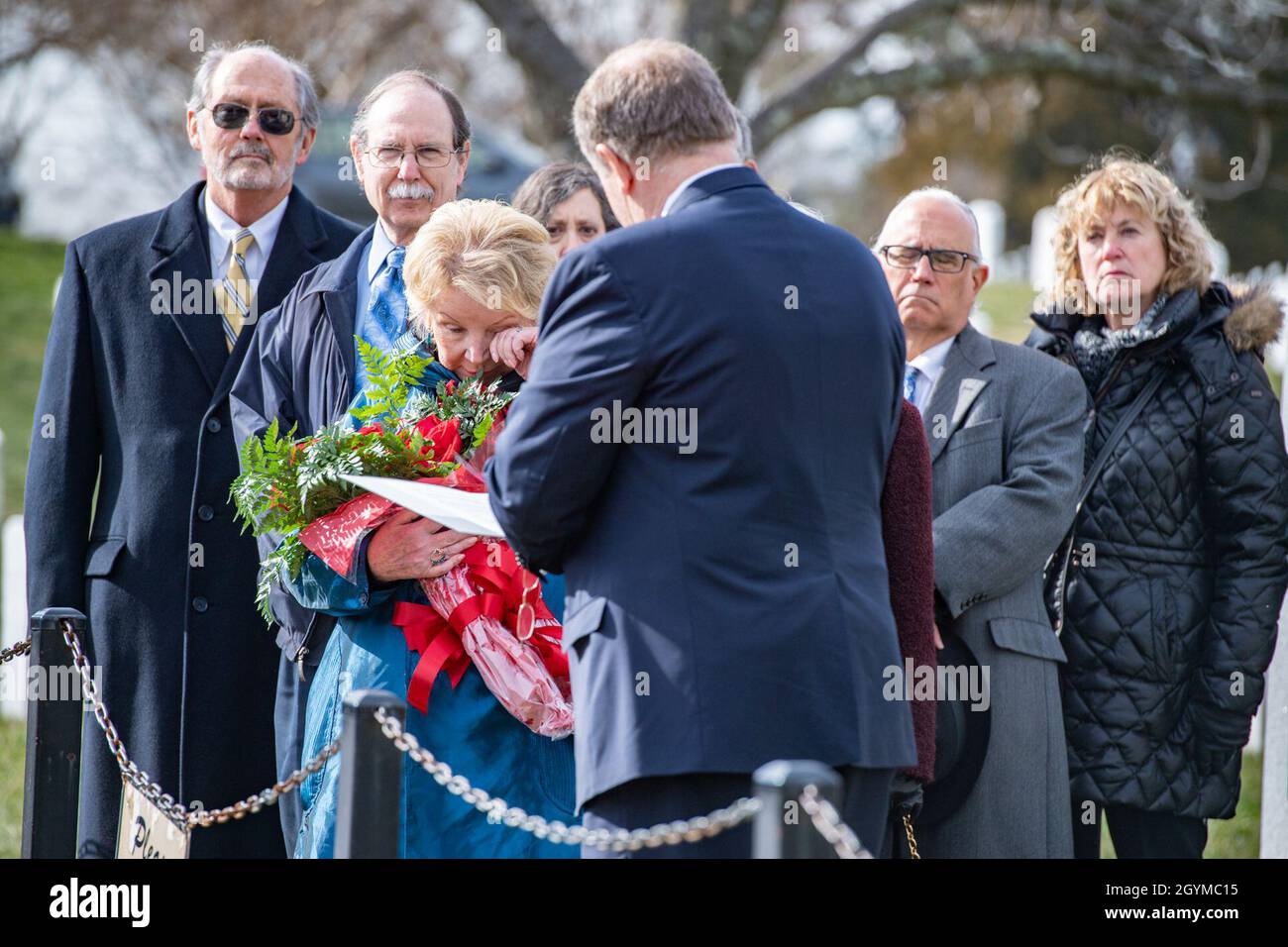June Scobee Rodgers (center left), widow of Challenger commander ...