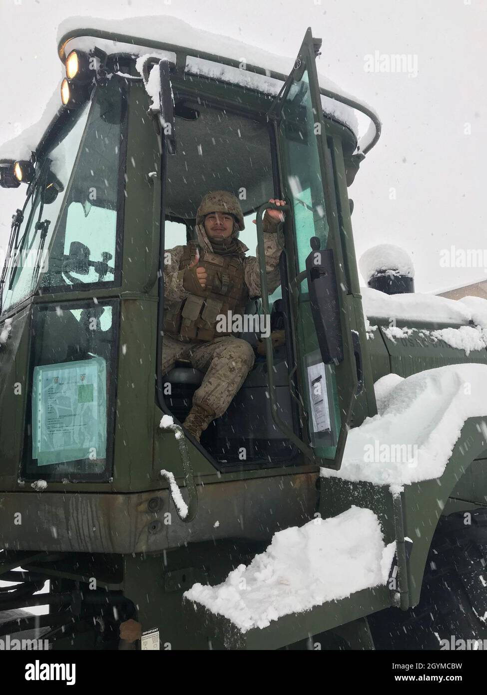 U.S. Marine Corps Cpl. Angelo Keller, a Tractor, Rubber-Tired ...