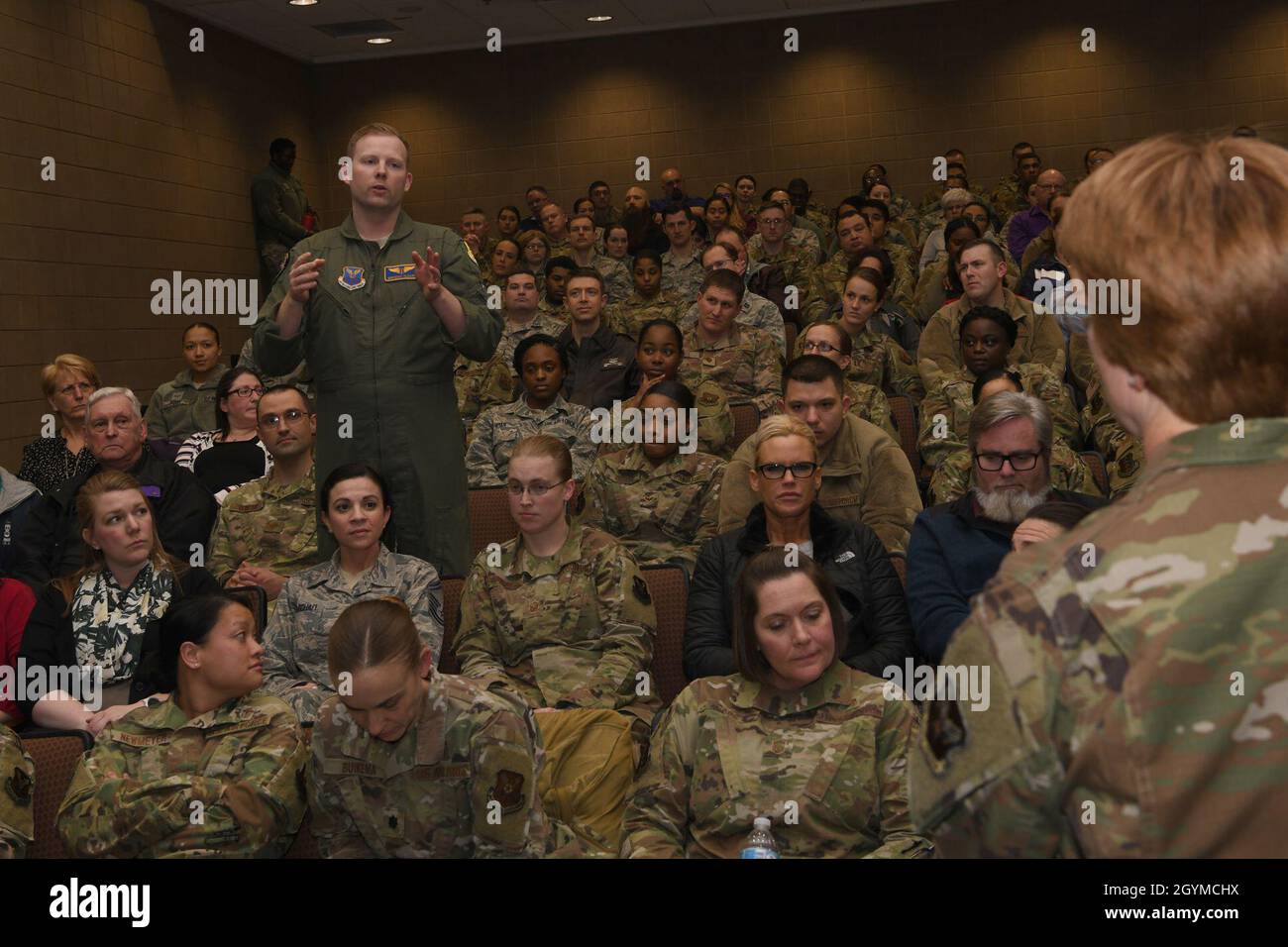 Lt. Gen. Dorothy Hogg, the Air Force surgeon general, is asked a ...