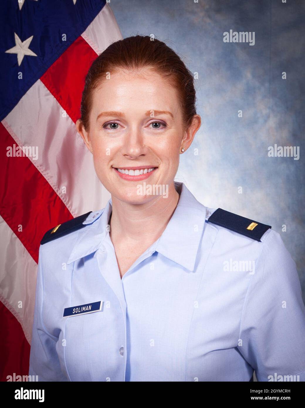 Air Force 2nd Lt. Sarah Soliman poses for an official photo during ...