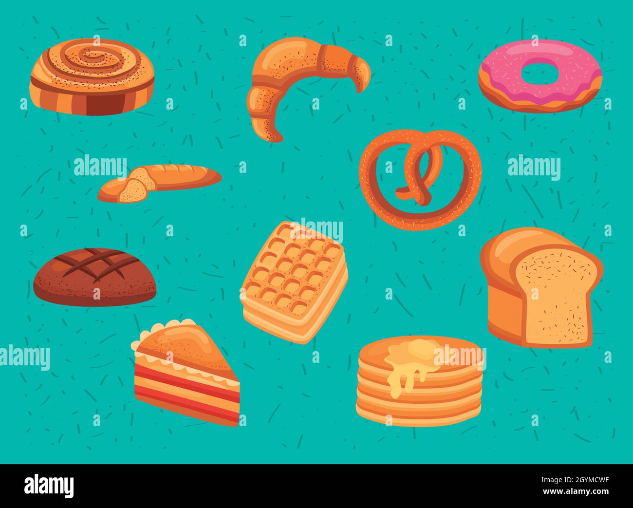 ten sweet pastry set icons Stock Vector Image & Art - Alamy