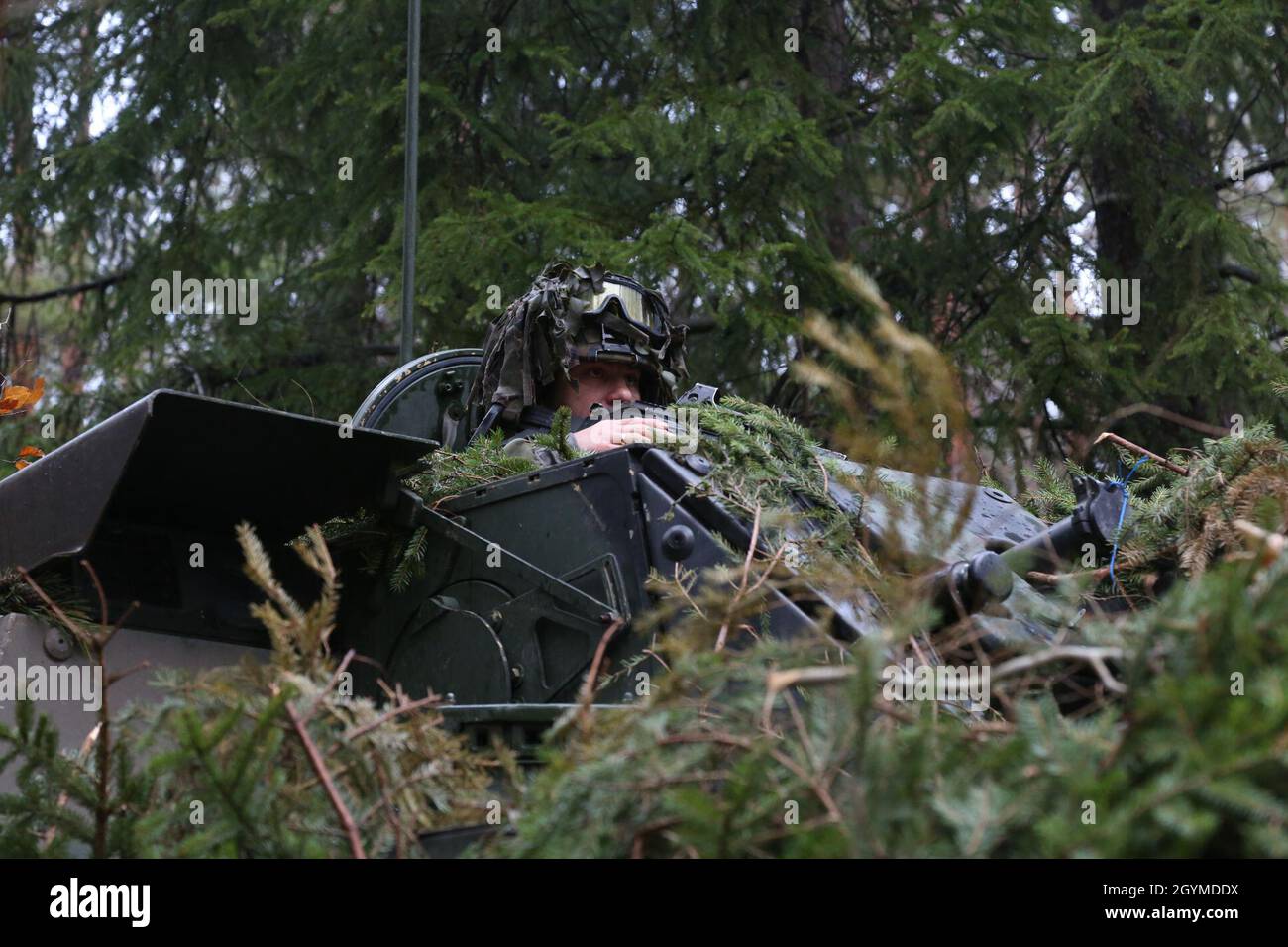 A Dutch soldier provides security during Combined Resolve XIII at the ...