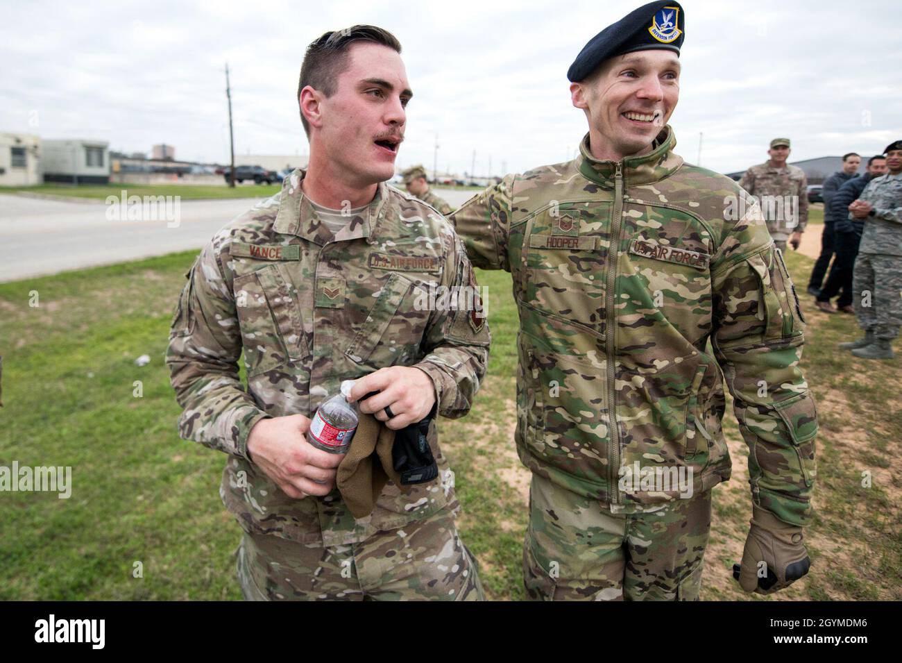 U.S. Air Force Master Sgt. Sean Hooper (right), 902nd Security Forces ...