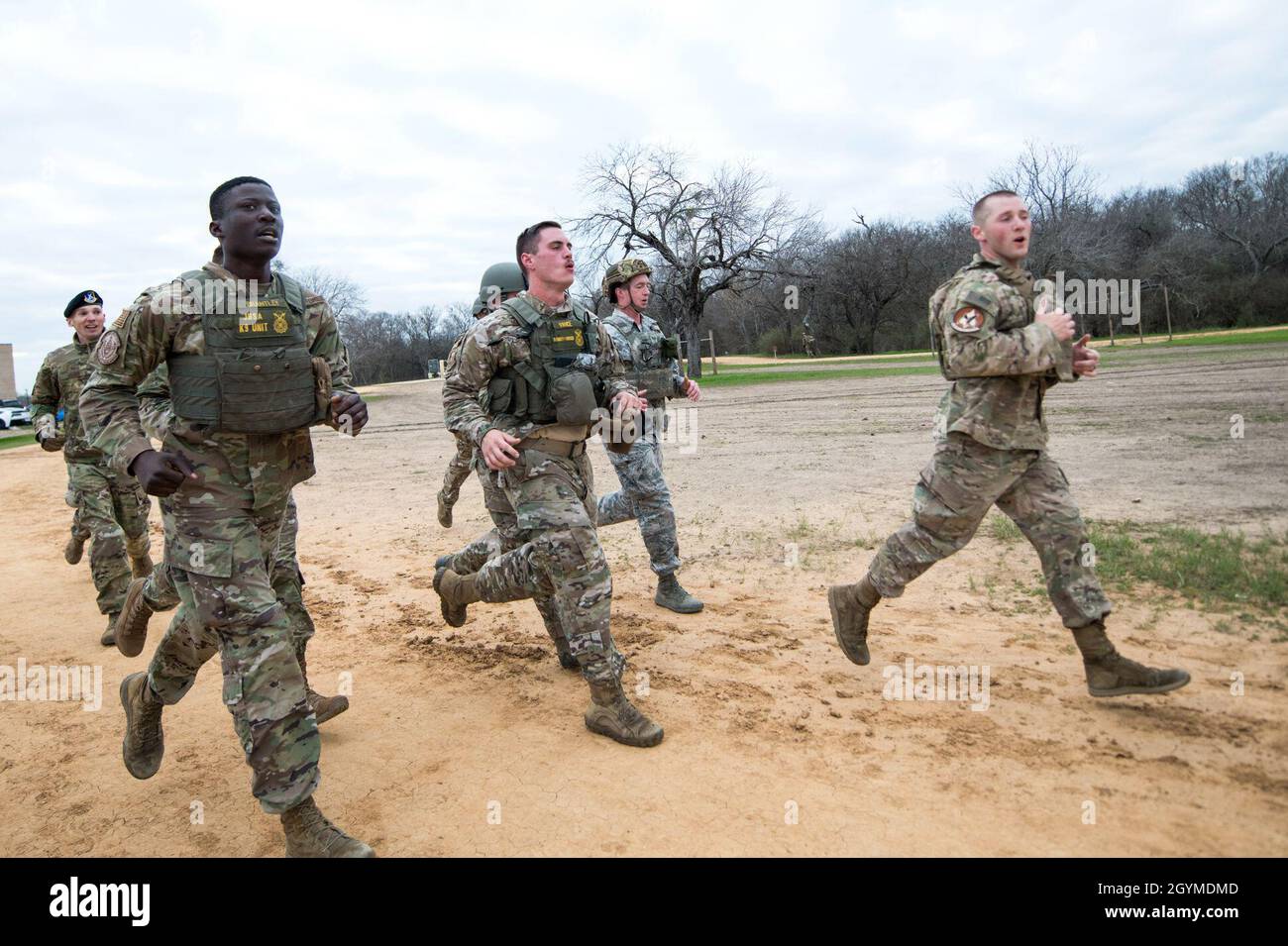U.S. Air Force Security Forces Squadron Airmen participate in the ruck ...