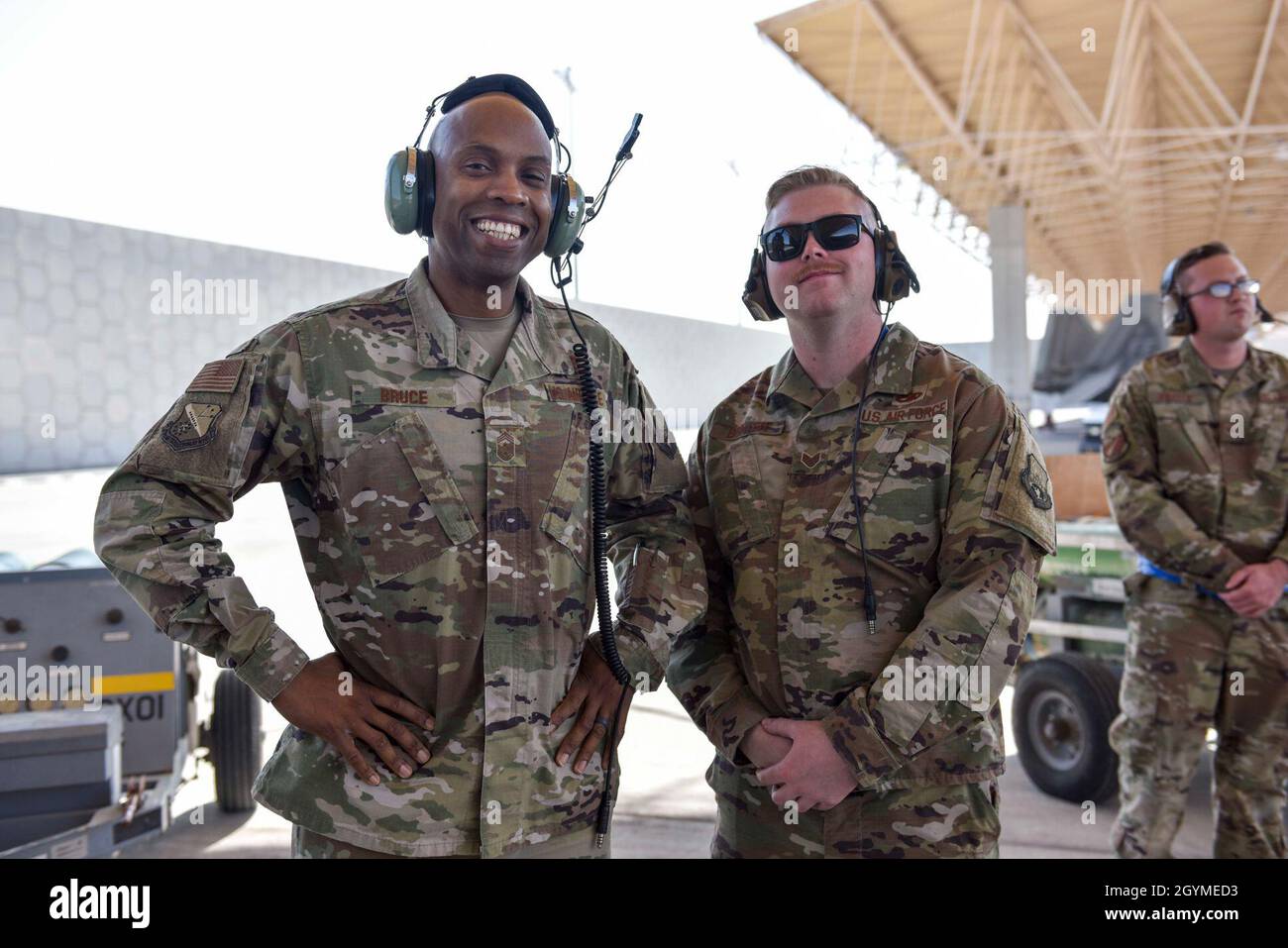 Chief Master Sgt. Kenneth Bruce, 379th Air Expeditionary Wing command ...