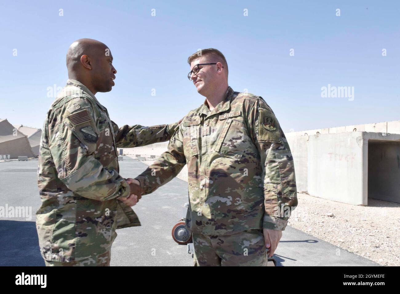 Chief Master Sgt. Kenneth Bruce, 379th Air Expeditionary Wing command ...
