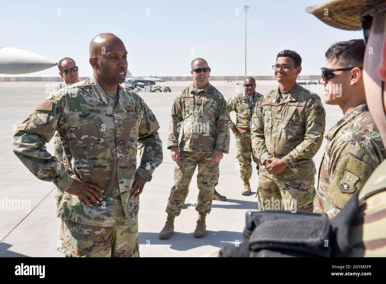 Chief Master Sgt. Kenneth Bruce, 379th Air Expeditionary Wing command ...