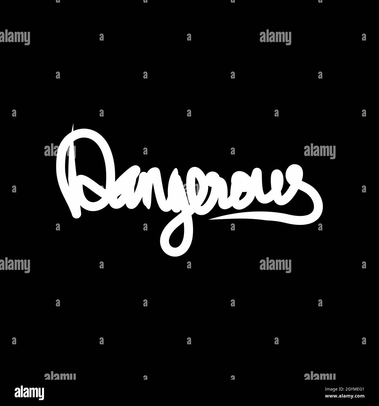 Illustration of a "Dangerous" note with white letters isolated on the ...