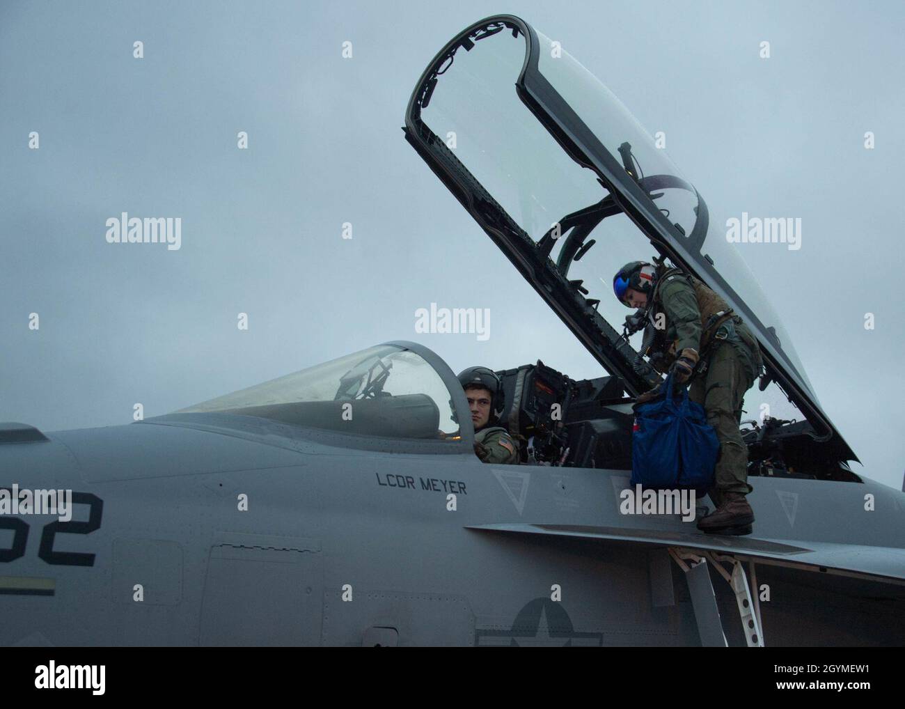 Naval aviators assigned to the “Vikings” of Electronic Attack Squadron ...