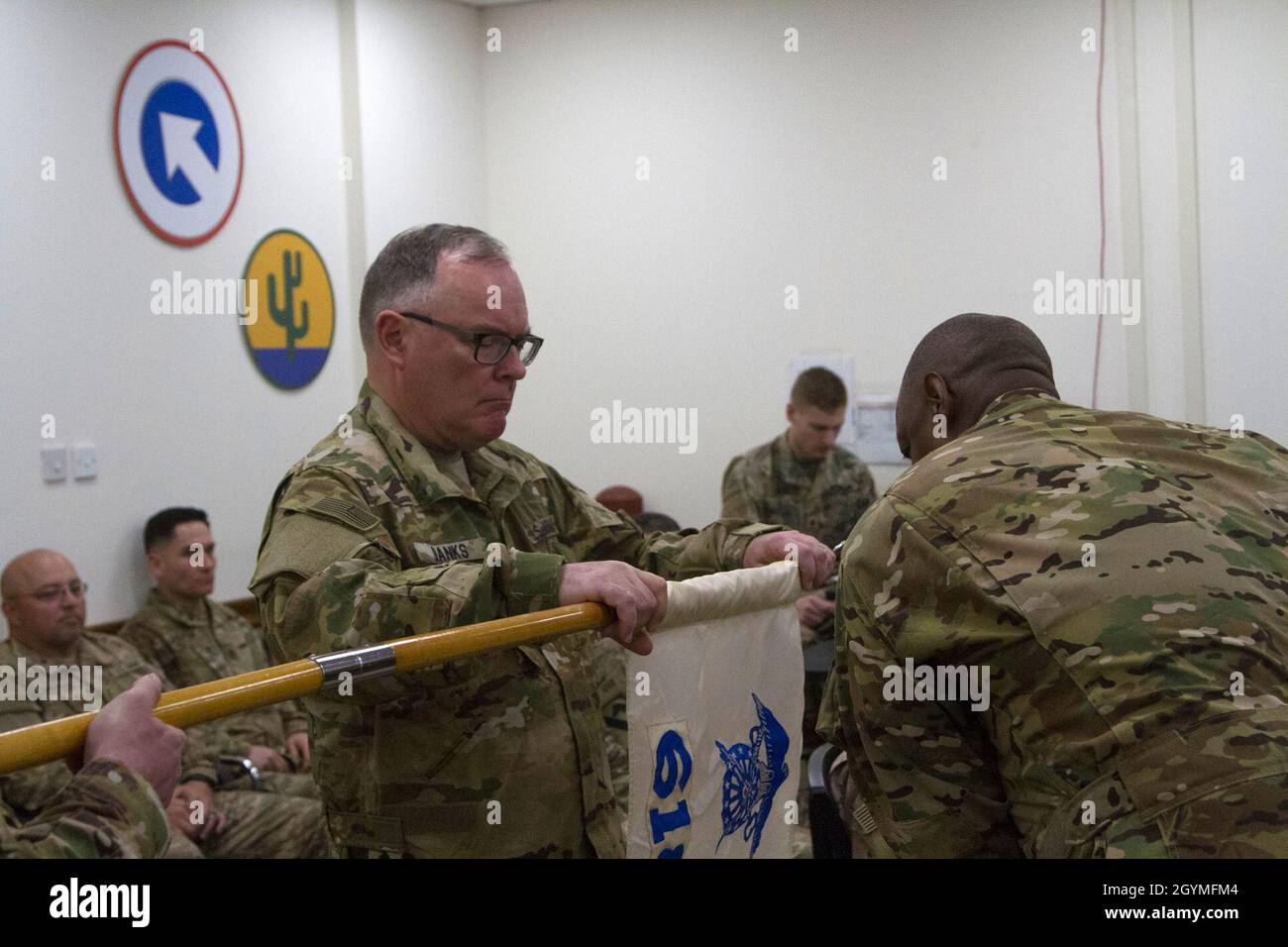 Lt. Col. Martin Danks, left, and Master Sgt. William Wall, 618th ...