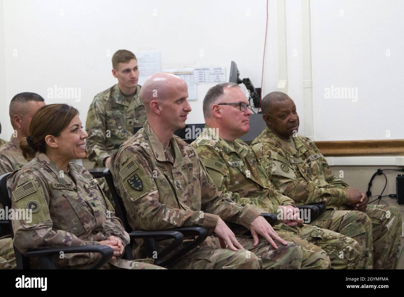 From left to right, Lt. Col. Maria Carrillo, Master Sgt. David Branning ...