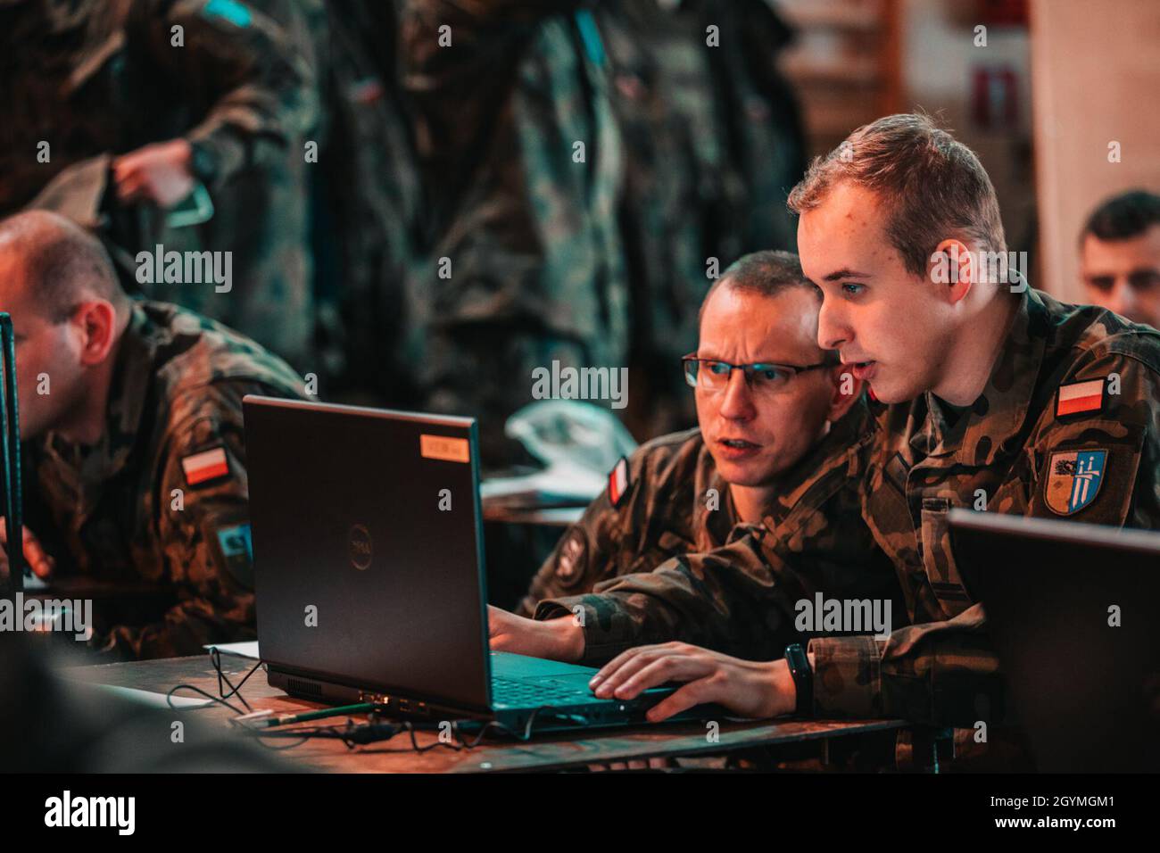 Polish Soldiers, assigned to 15th Mechanized Brigade, operate a Joint ...