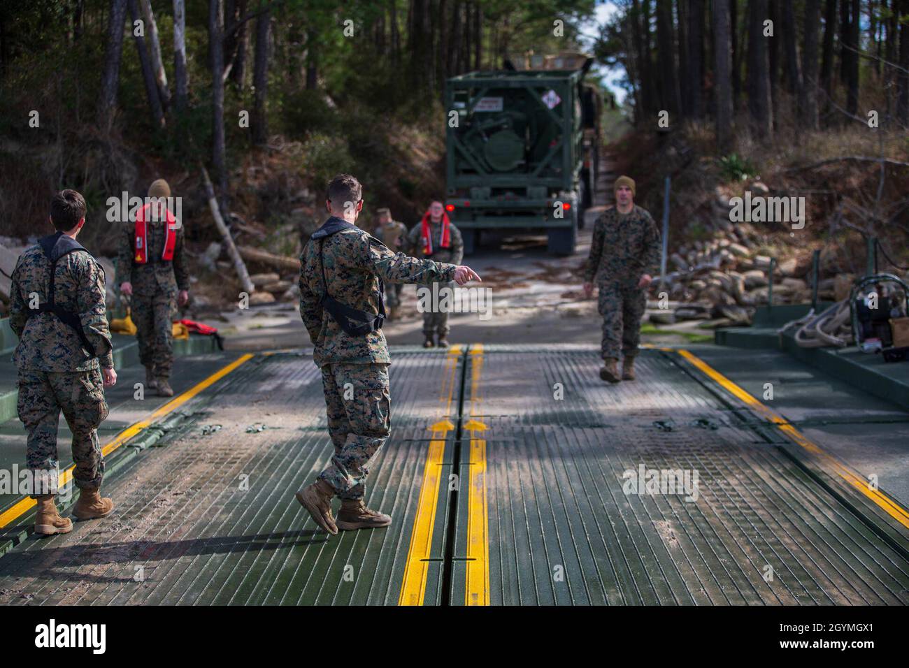 U.S. Marines with 8th Engineer Support Battalion, 2nd Marine Logistics ...