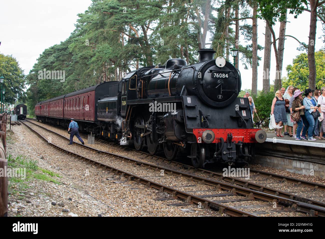 Sheringham, Norfolk, UK - SEPTEMBER 14 2019: Black BR Standard 4 76084 ...