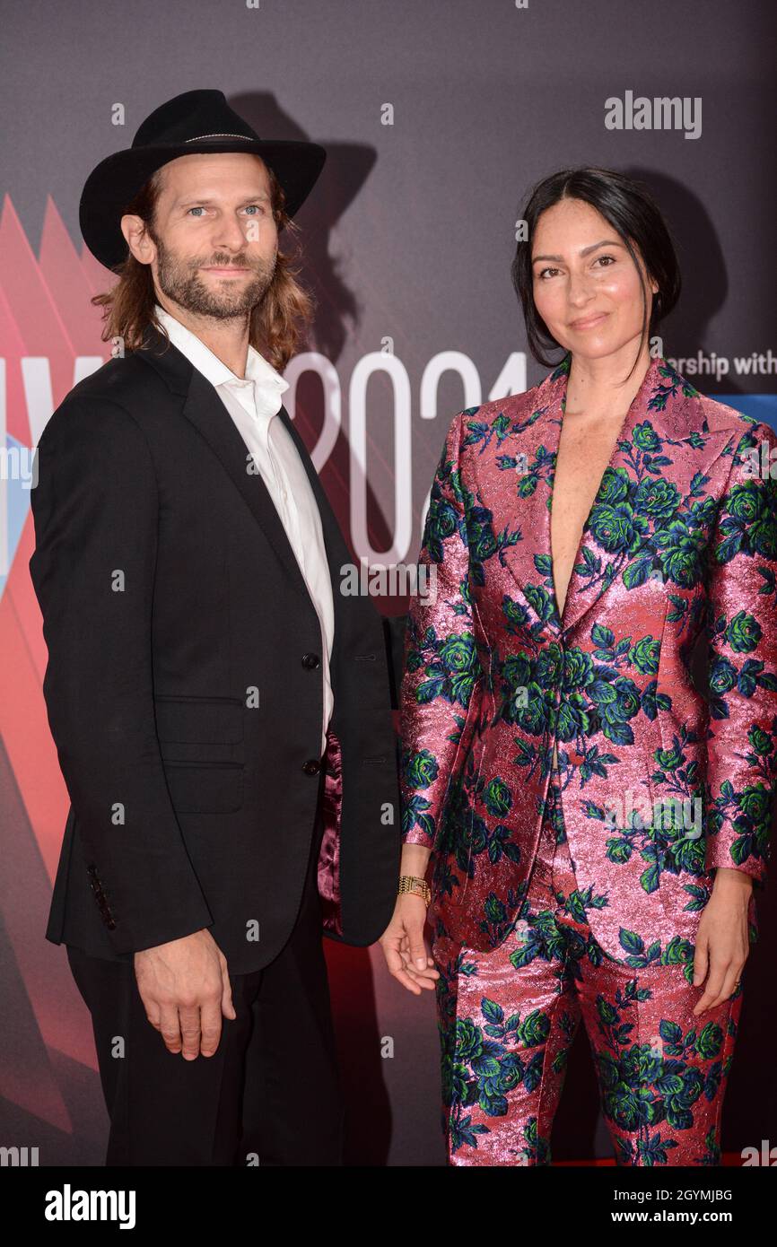 London, UK. 08th Oct, 2021. Gala Botero and Byron Broadbent arrives at ...