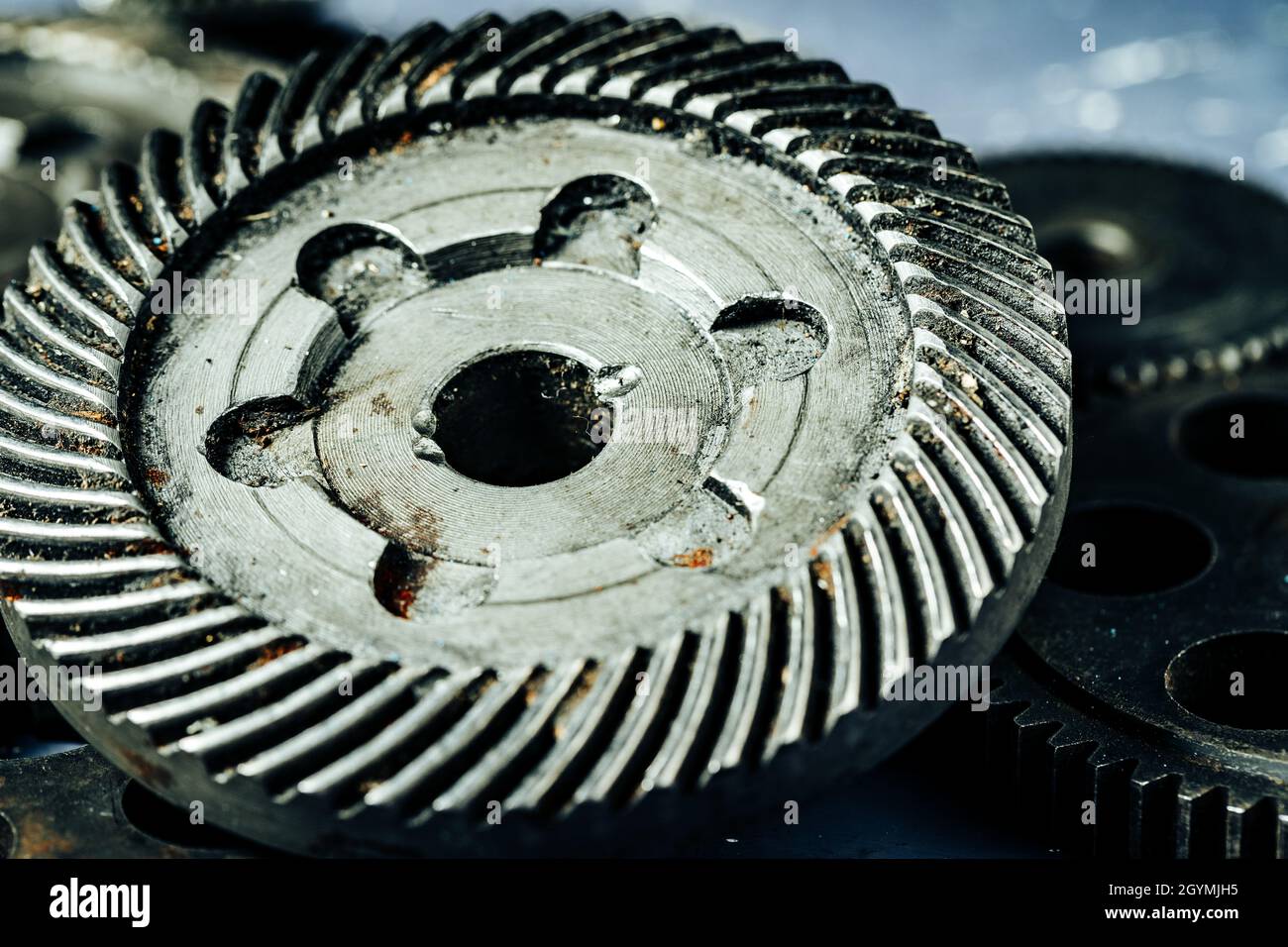 Gears from an old industrial machine Stock Photo - Alamy