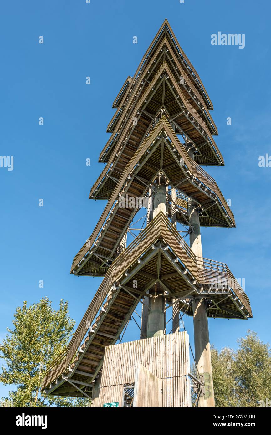 Panoramic observation tower "White fir tower" in the garden of the two ...