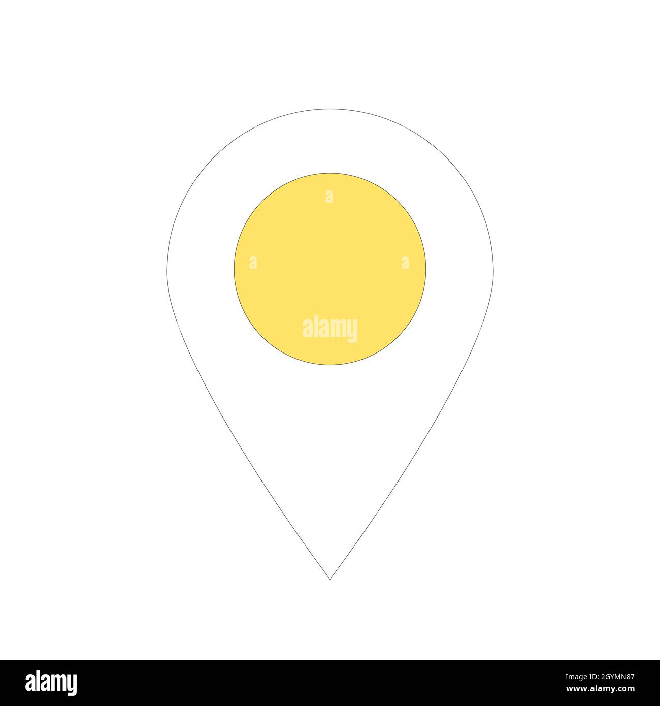 Location sign icon. Filled line vector illustration Stock Vector Image ...