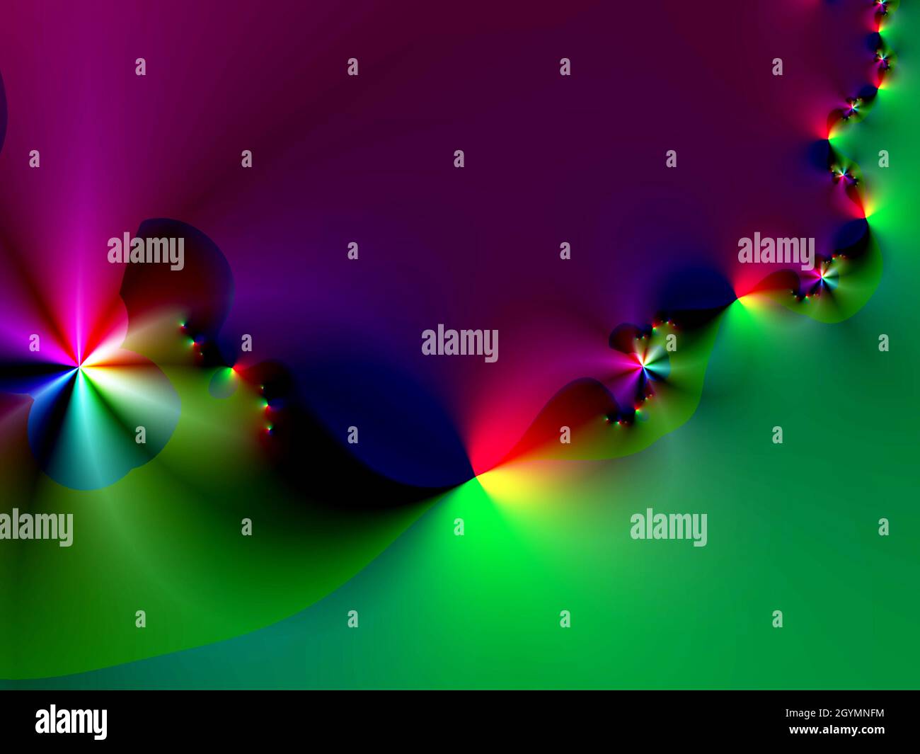 Abstract background, green purple fluorescence decorative dynamic ...