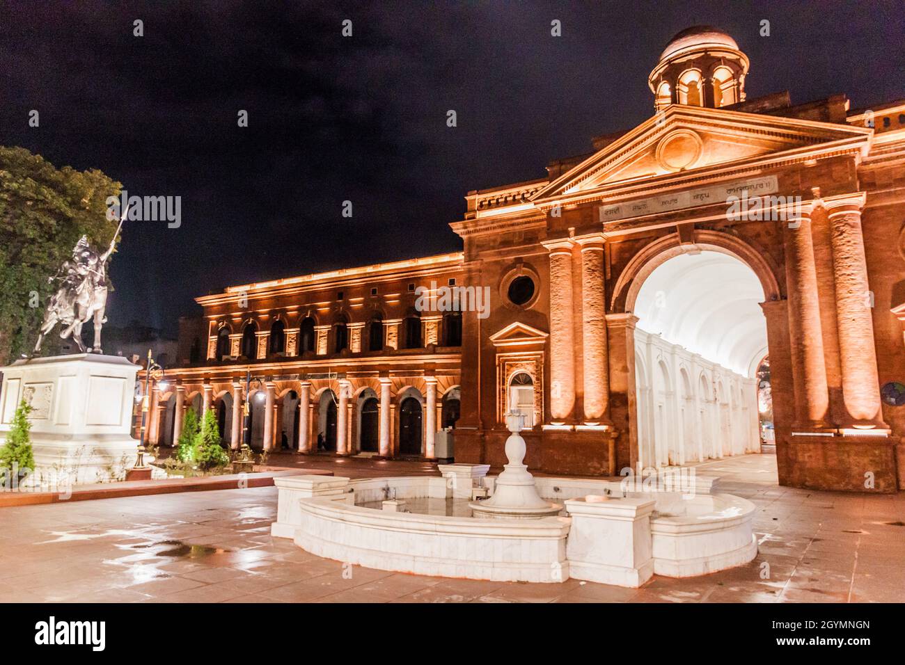 Night view of the Partition museum building at the town hall in ...