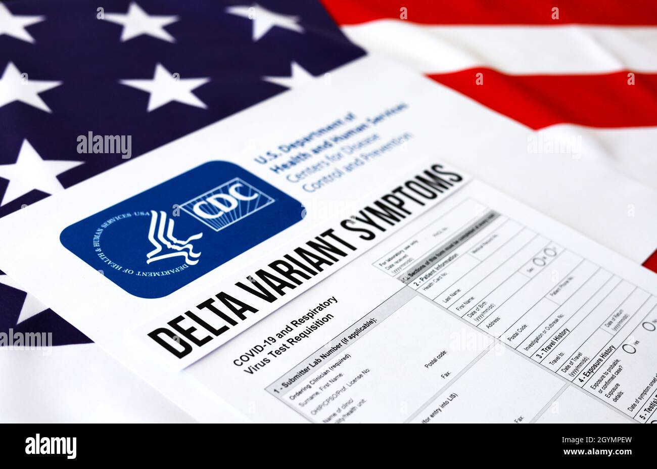 Covid 19 Delta Variant Positive Test Report Form With Medical Equipment ...