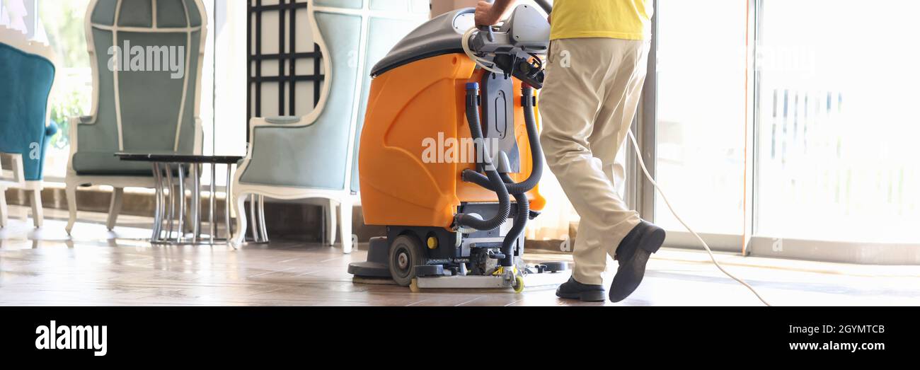 Janitor cleaning corridor hi-res stock photography and images - Alamy