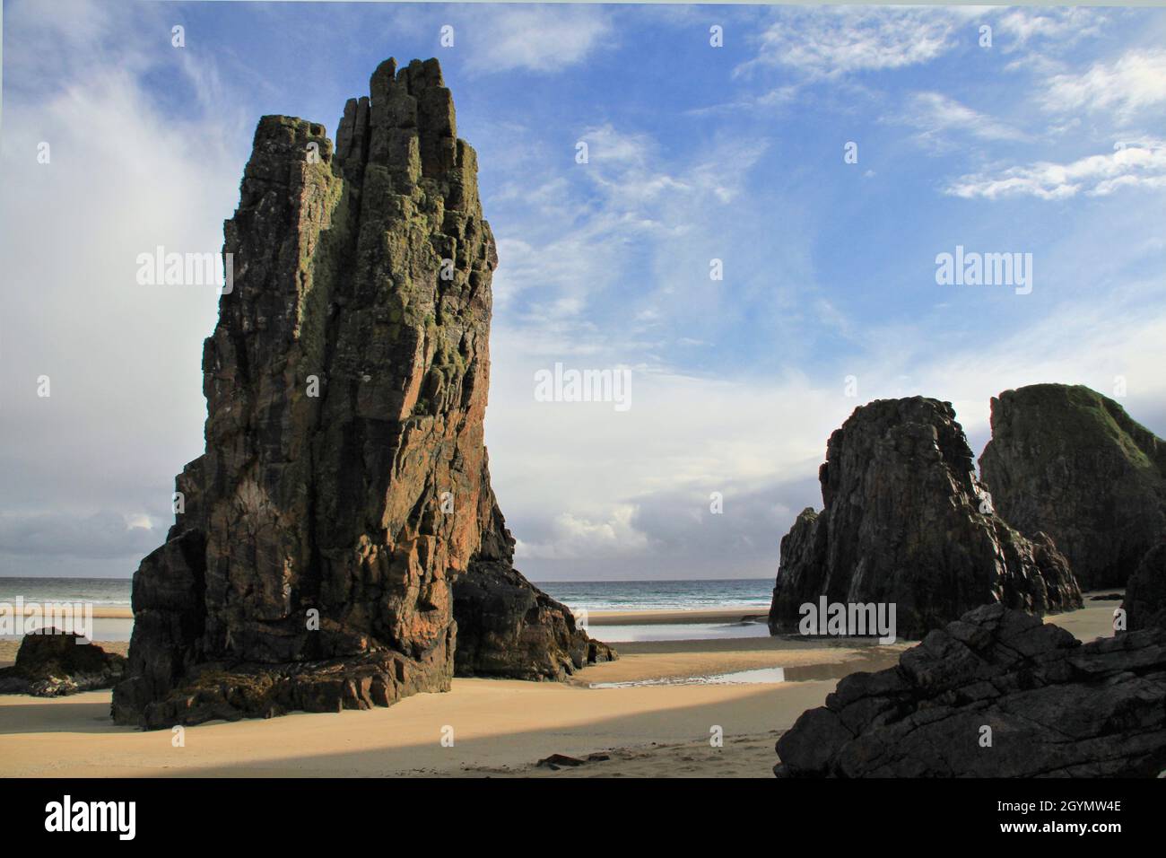 Rock Stacks on Garry Beach, Isle of Lewis Stock Photo - Alamy